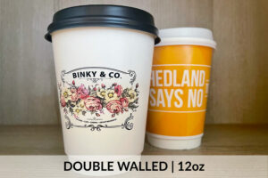 Double Walled Branded Coffee Cups Full Colour Custom Printed | Cuppy!